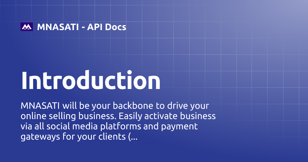 Introduction | MNASATI - API Docs